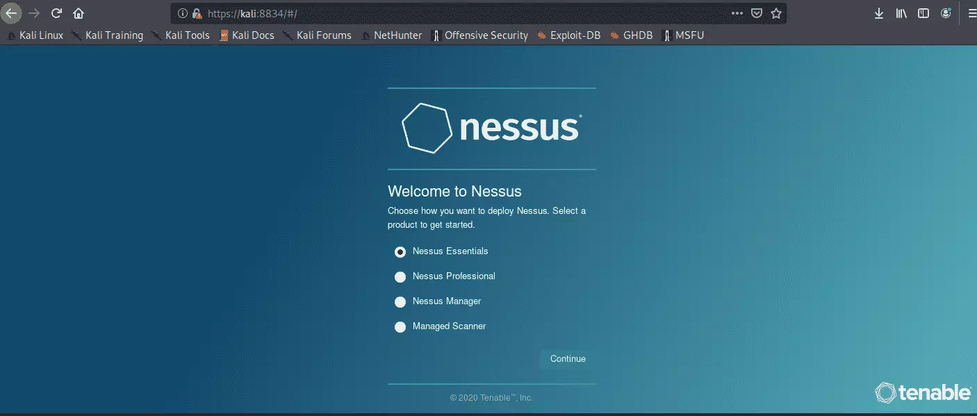 Kali Linux මත Nessus ස්ථාපනය කිරීම 5237_4