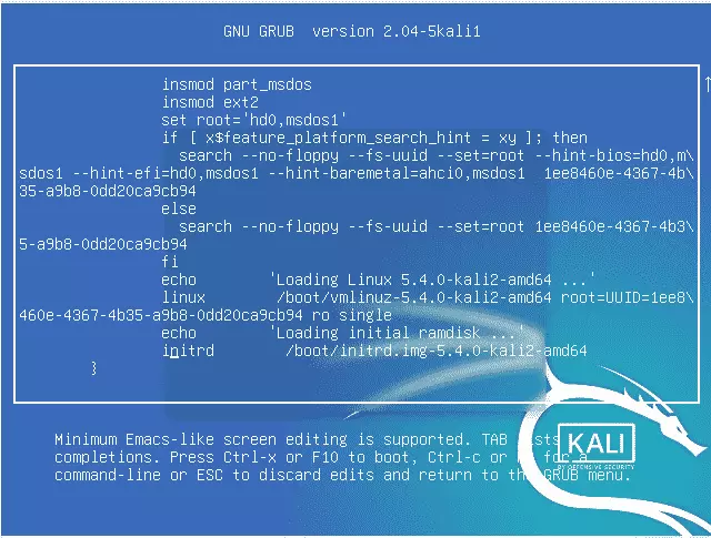 Hvernig á að endurstilla lykilorð í Kali Linux 5243_2