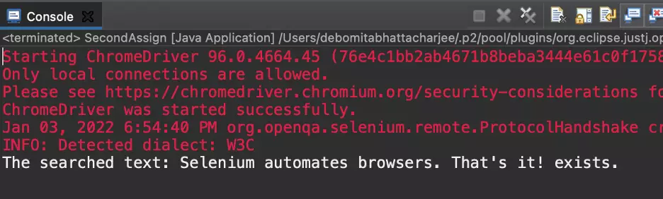 Meriv çawa kontrol dike ka hêmanek di Selenium de heye 5256_5