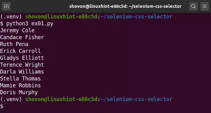 การค้นหาองค์ประกอบด้วยตัวเลือก CSS ด้วยซีลีเนียม 5261_38