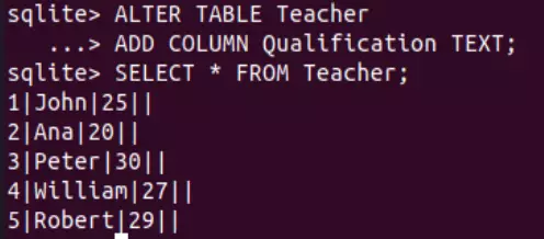 SQLite ಆಲ್ಟರ್ ಟೇಬಲ್ 530_9