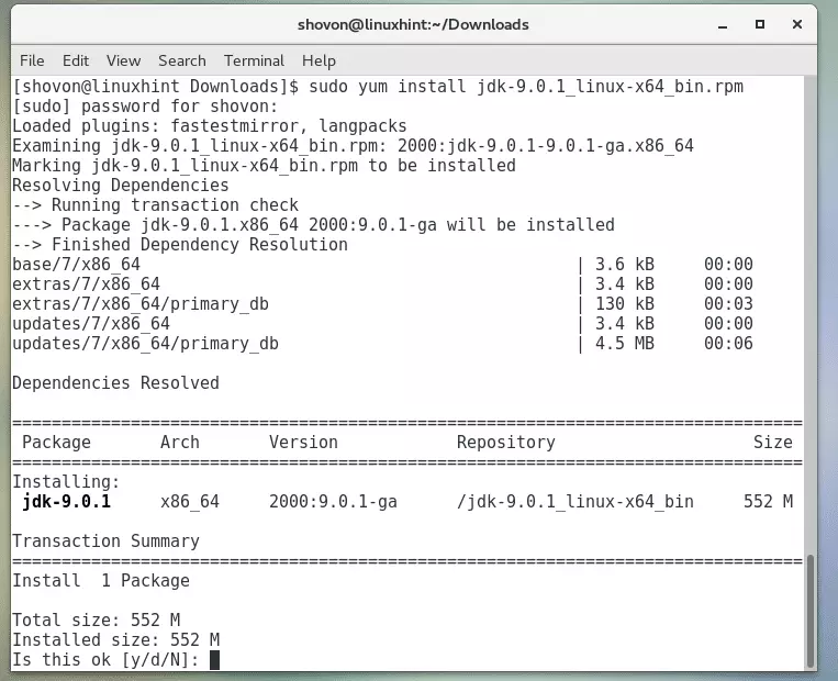 Sanya Oracle JDK 9 akan CentOS7 5322_15