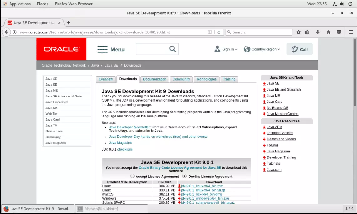 CentOS7 ನಲ್ಲಿ Oracle JDK 9 ಅನ್ನು ಸ್ಥಾಪಿಸಿ 5322_7