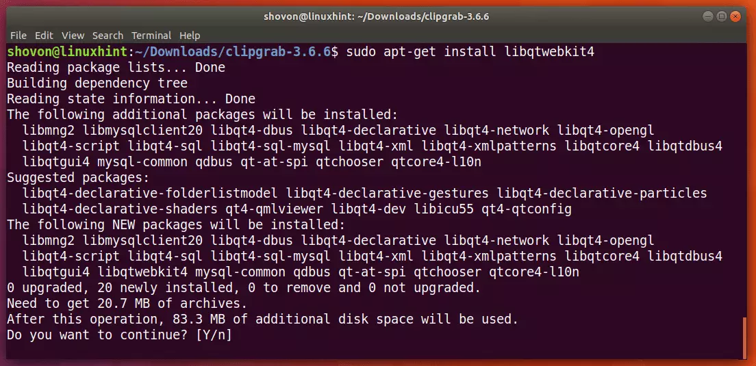 Инсталирайте Clipgrab на Ubuntu 5328_10