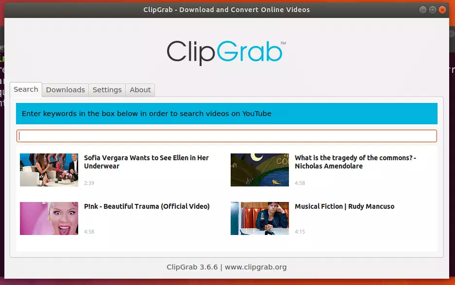 Усталюйце Clipgrab на Ubuntu 5328_14