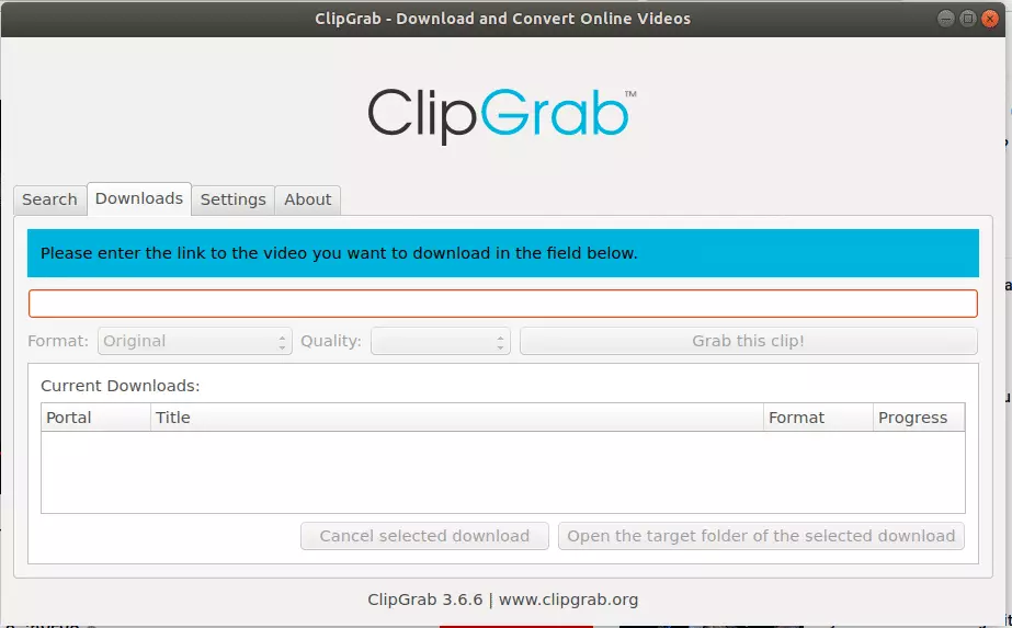 Instal·leu Clipgrab a Ubuntu 5328_18