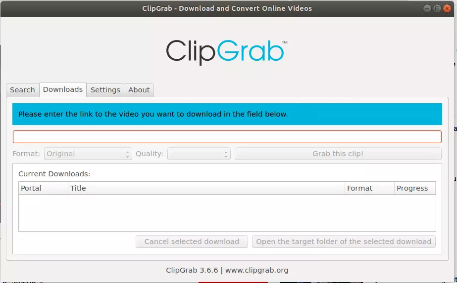 Усталюйце Clipgrab на Ubuntu 5328_18