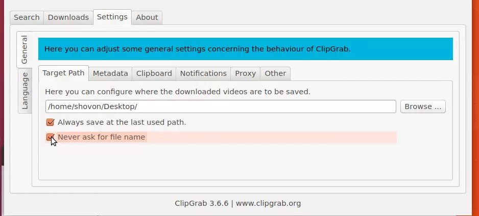 Instal·leu Clipgrab a Ubuntu 5328_29