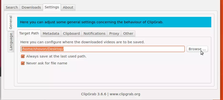 “Clipgrab” -y Ubuntu-da guruň 5328_30