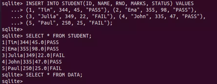 Mga Pag-trigger sa SQLite 533_5