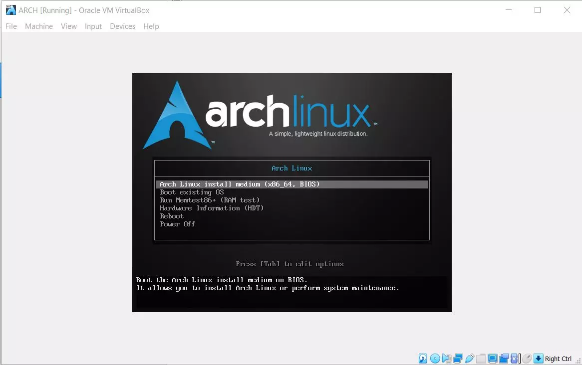 Kif Tinstalla Arch fuq il-Kaxxa Virtwali Linux 5354_1