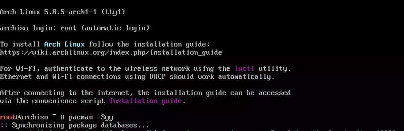 Ինչպես տեղադրել Arch-ը Linux վիրտուալ տուփի վրա 5354_2