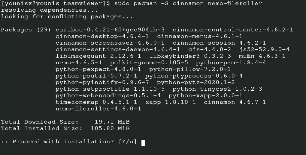 Nigute washyira desktop ya Cinnamon kuri Arch Linux 5357_2