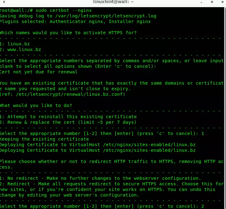 Wéi installéiere Dir Gratis SSL Zertifikat fir Nginx op Debian 10 5384_11