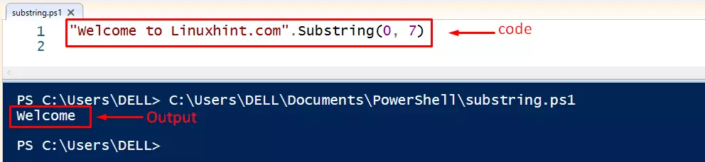 Πώς να αποκτήσετε υποσυμβολοσειρά στο PowerShell; 5410_1