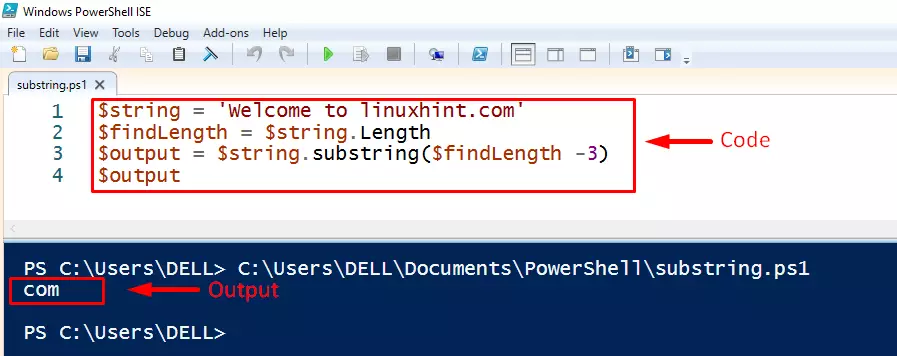 Joang ho fumana substring ho PowerShell? 5410_2