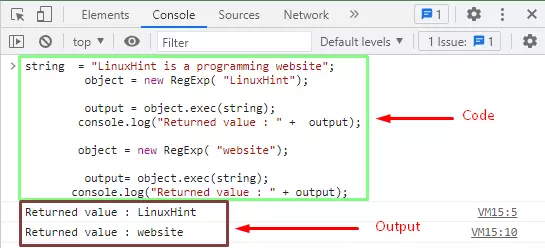 JavaScript exec() մեթոդ | Բացատրեց 5425_1