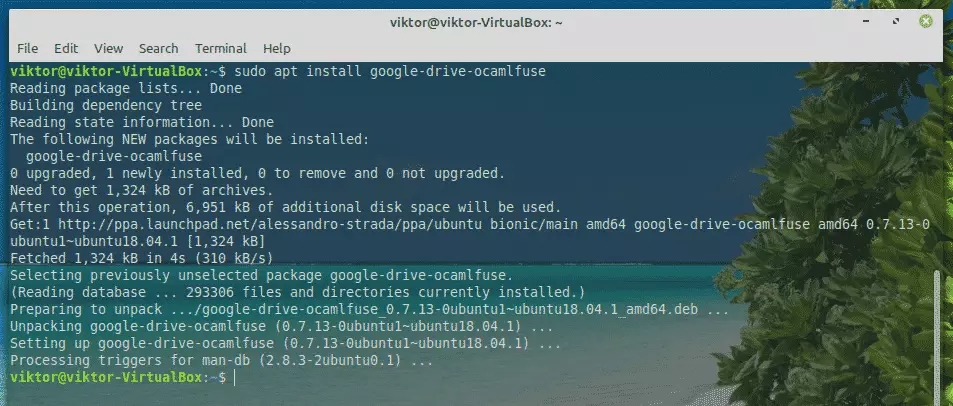 Pripojte a používajte Disk Google v systéme Linux Mint 5457_19