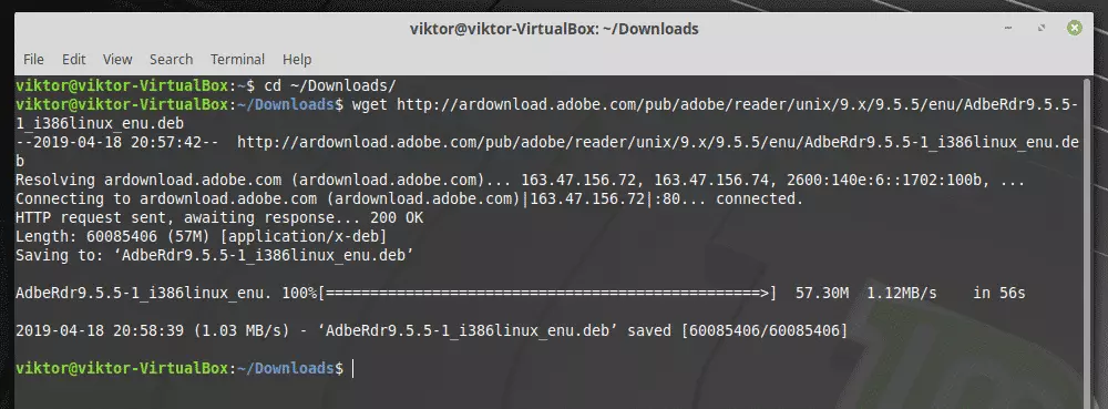 Nola instalatu Adobe Reader Linux Mint-en 5465_1