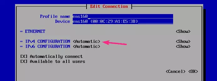 Ku habeynta IP Static ee CentOS 8 5474_19