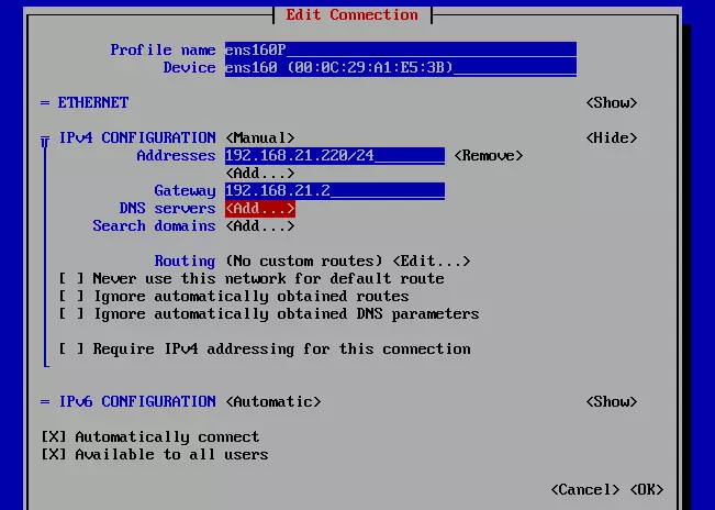 Inasanidi IP Tuli kwenye CentOS 8 5474_26