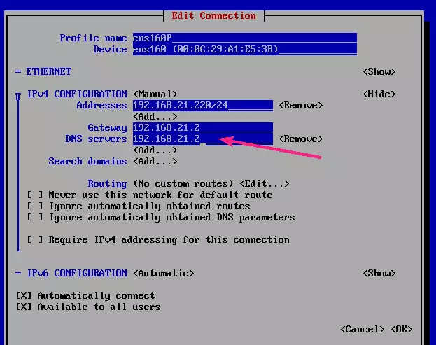 Statische IP auf CentOS 8 konfigurieren 5474_27