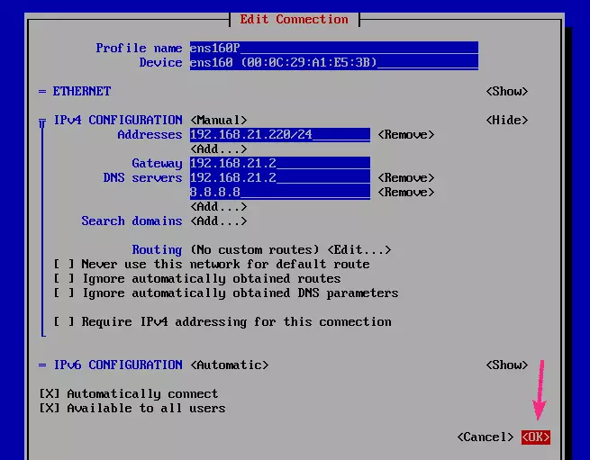 Διαμόρφωση στατικής IP στο CentOS 8 5474_30