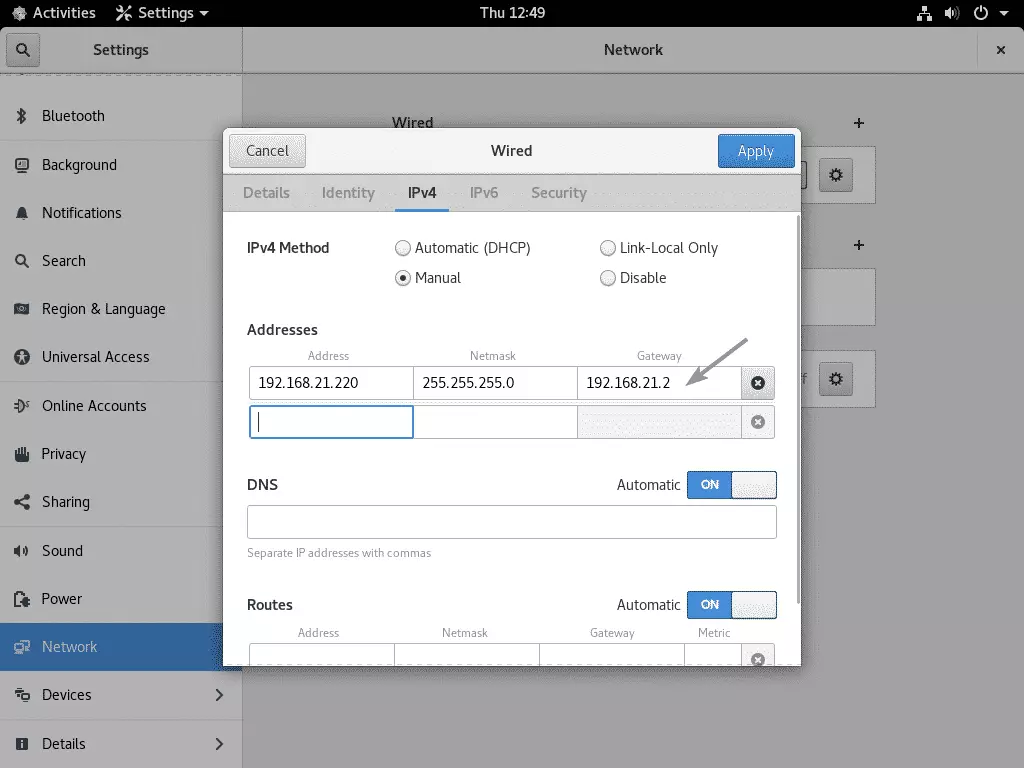 CentOS 8'de Statik IP'yi Yapılandırma 5474_7