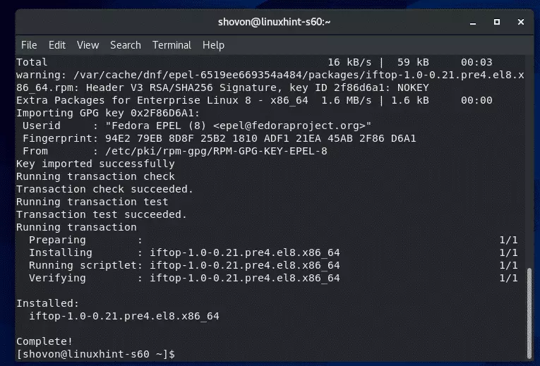 Monitor CentOS 8 Disk Usage, IO, Network Traffic 5485_27