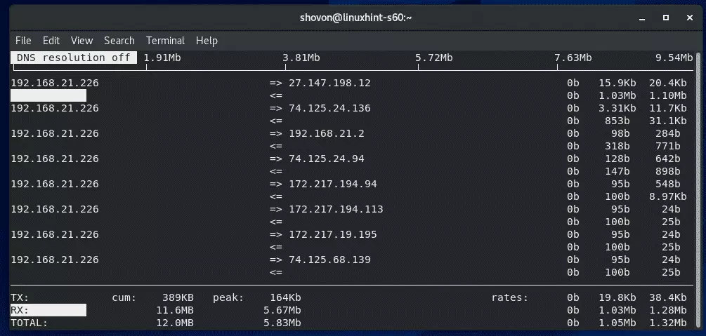 Stebėkite CentOS 8 disko naudojimą, IO, tinklo srautą 5485_32