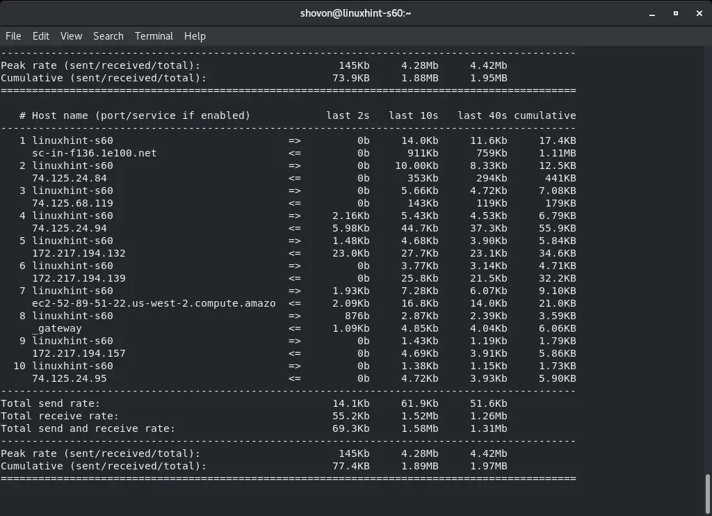 Monitor CentOS 8 Disk Usage, IO, Network Traffic 5485_38