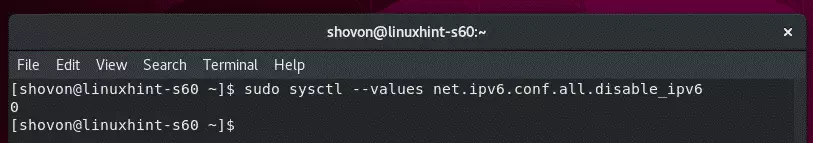 په CentOS 8 کې IPv6 غیر فعال کړئ 5489_15