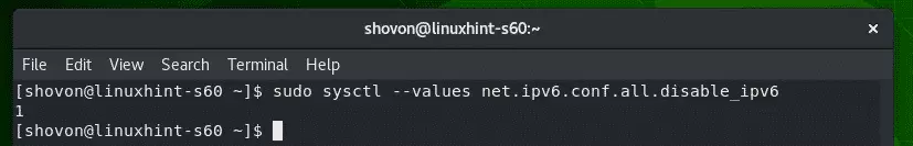 په CentOS 8 کې IPv6 غیر فعال کړئ 5489_19