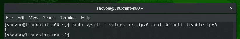په CentOS 8 کې IPv6 غیر فعال کړئ 5489_20