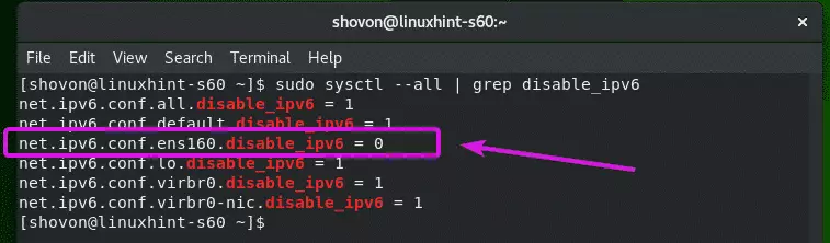 په CentOS 8 کې IPv6 غیر فعال کړئ 5489_23
