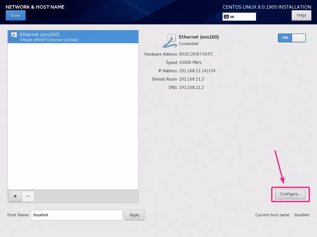 NetBoot ISO छवि का उपयोग करके CentOS 8 स्थापित करना 5490_18