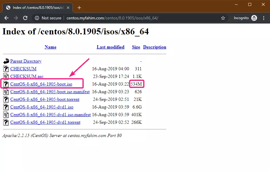 NetBoot ISO Image භාවිතයෙන් CentOS 8 ස්ථාපනය කිරීම 5490_2