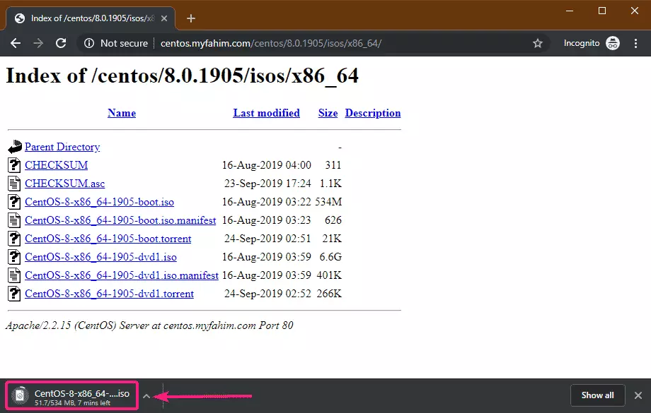 Ịwụnye CentOS 8 site na iji NetBoot ISO Image 5490_3