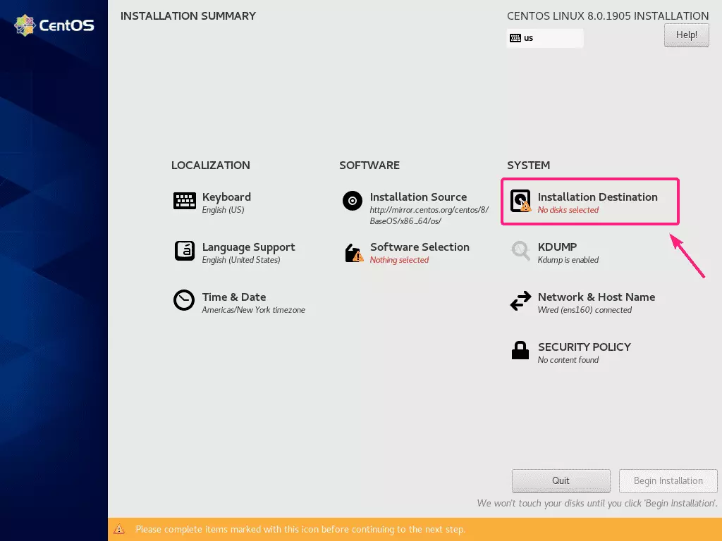 NetBoot ISO Image kullanarak CentOS 8'i yükleme 5490_38