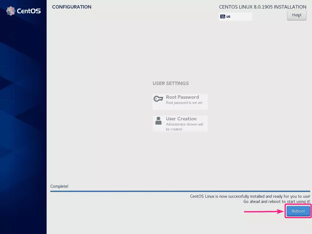 Instalarea CentOS 8 folosind NetBoot ISO Image 5490_50