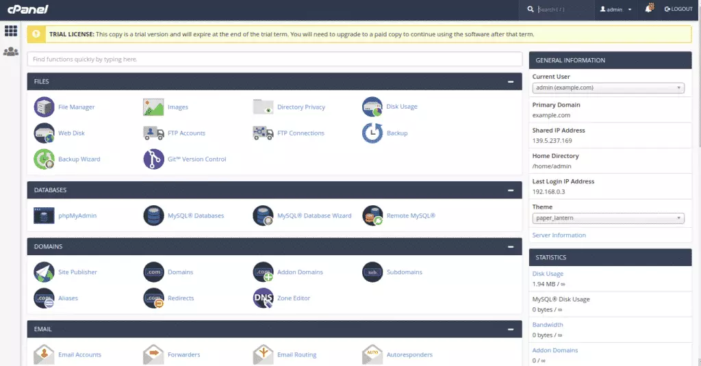 Nola instalatu cPanel WHM CentOS 7-n 5494_12