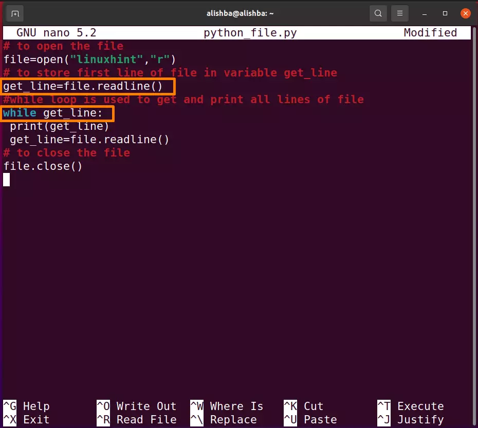 Python readline() funksiyasından necə istifadə etmək olar 5530_6