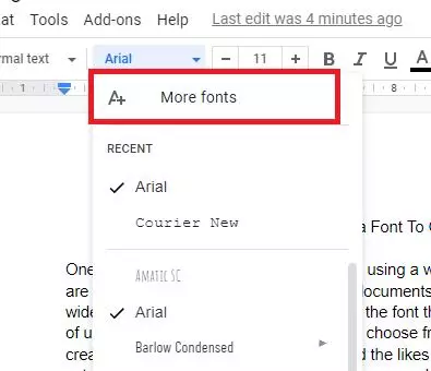 Google ડૉક્સમાં ફૉન્ટ કેવી રીતે ઉમેરવું 5536_1