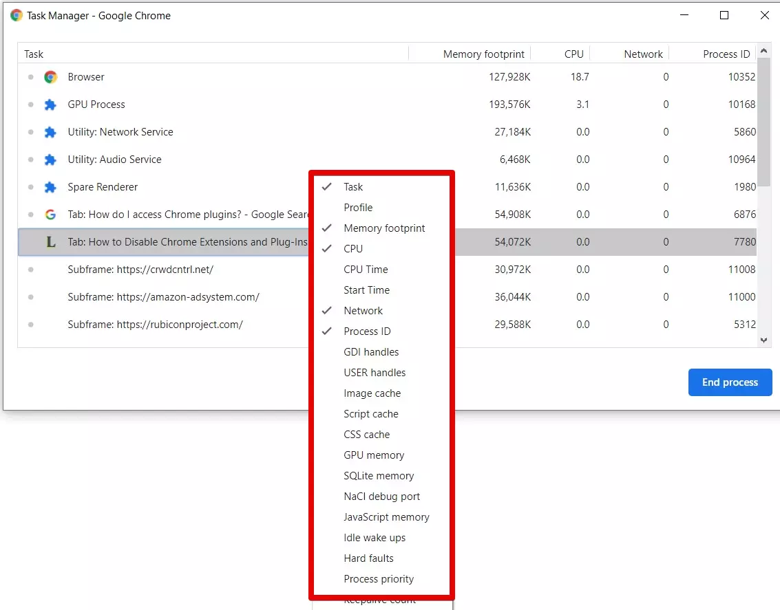 Paano Gamitin ang Built-In na Task Manager ng Google Chrome 5542_5