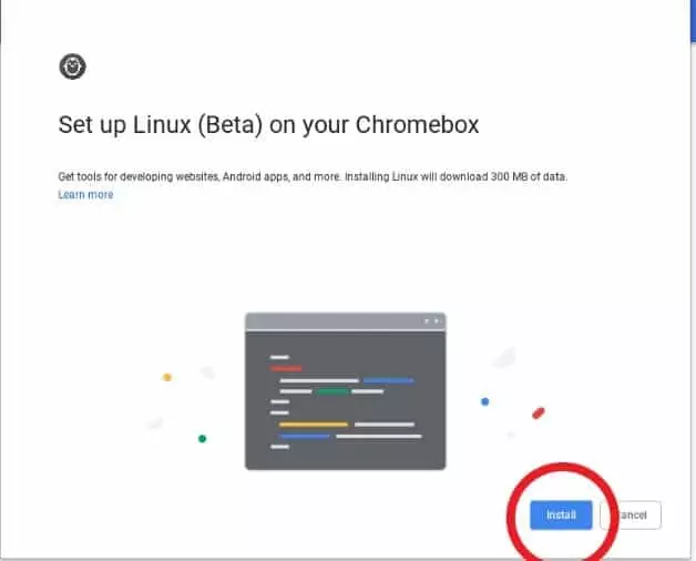 Instalowanie aplikacji dla systemu Linux na Chromebooku 5555_5