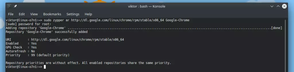 Ako nainštalovať Google Chrome na openSUSE 5556_1