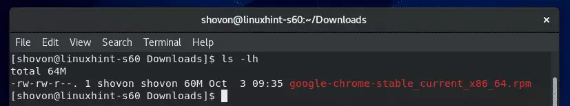 Инсталиране на Google Chrome на CentOS 8 5557_6