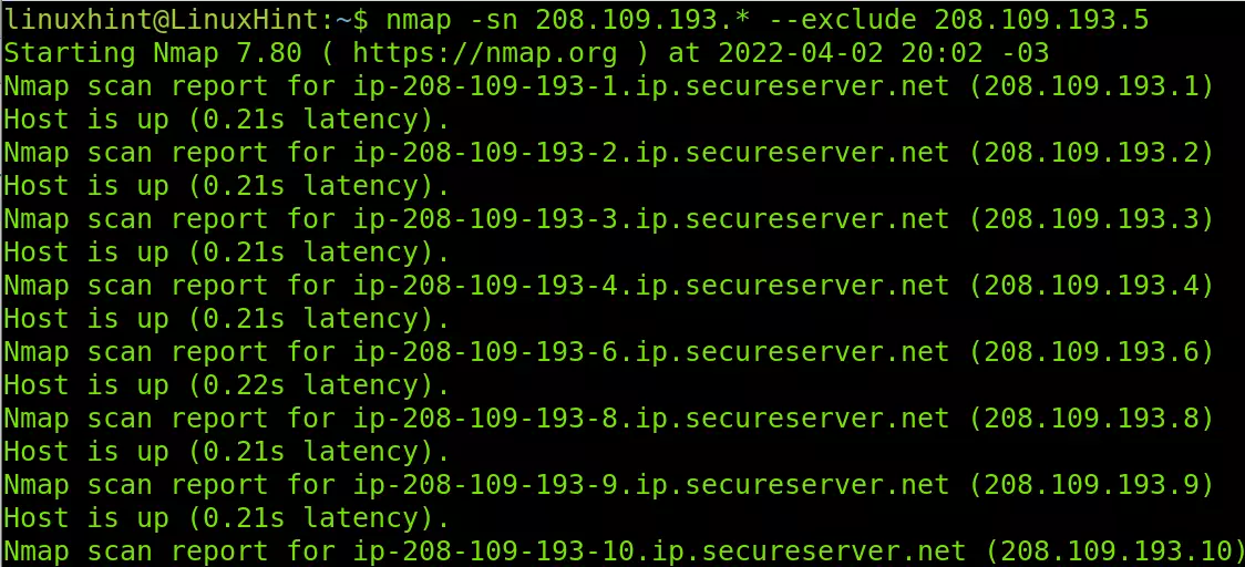 Nmap پینګ سویپ 559_10