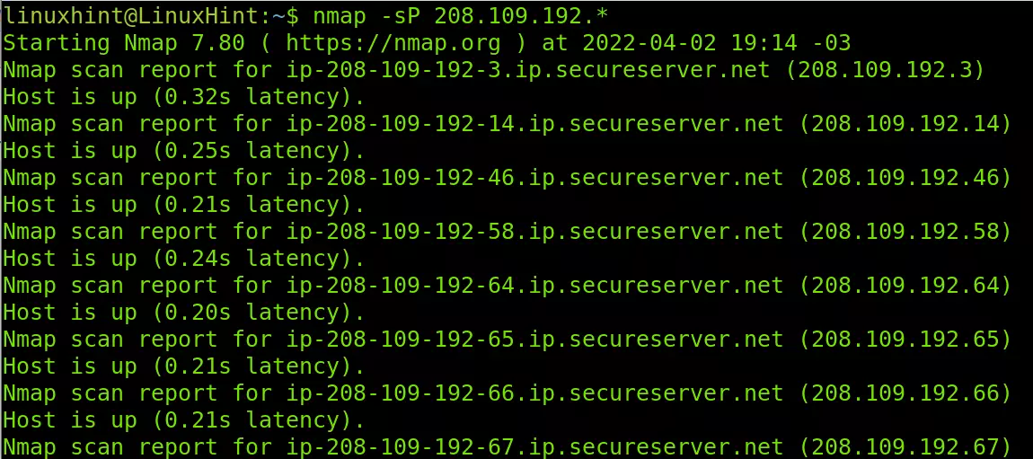 Nmap پینګ سویپ 559_3