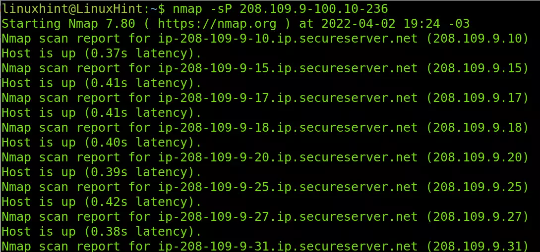 Nmap પિંગ સ્વીપ 559_4